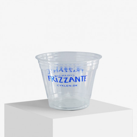 Clear plastic cups with logo 6 color print