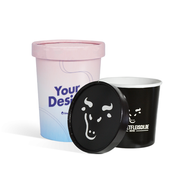 Branded ice cream cups – Personalize your cups & lids!