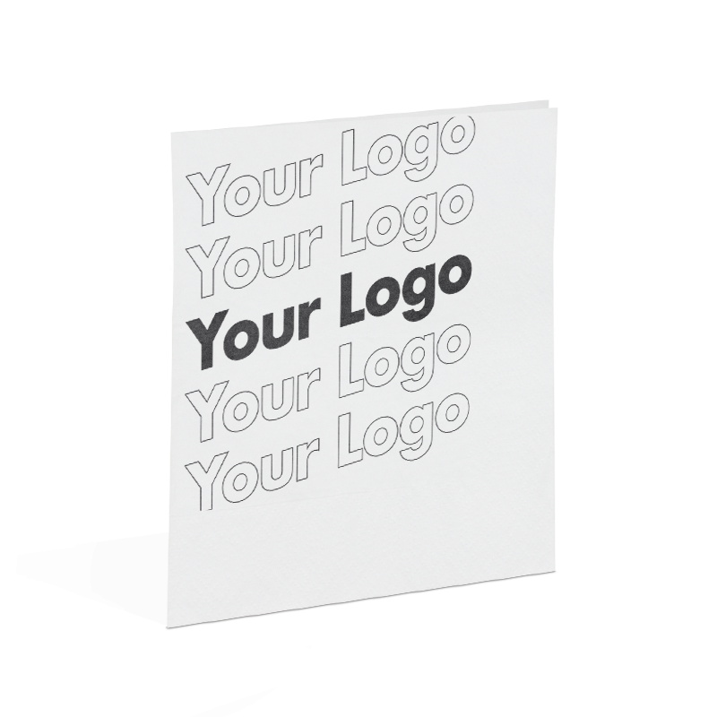Impress your customers with personalised napkins with your logo!