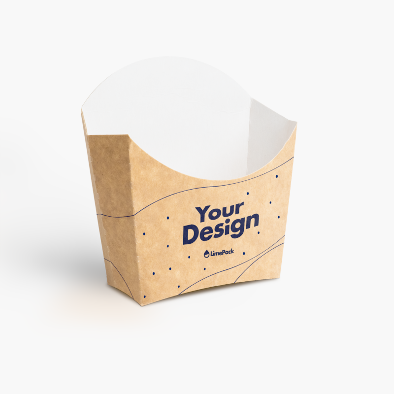 Custom printed french fry boxes with your brand's logo!